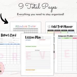 Ultimate Homeschool Planner Bundle | 9 Printable Homeschool Pages ...