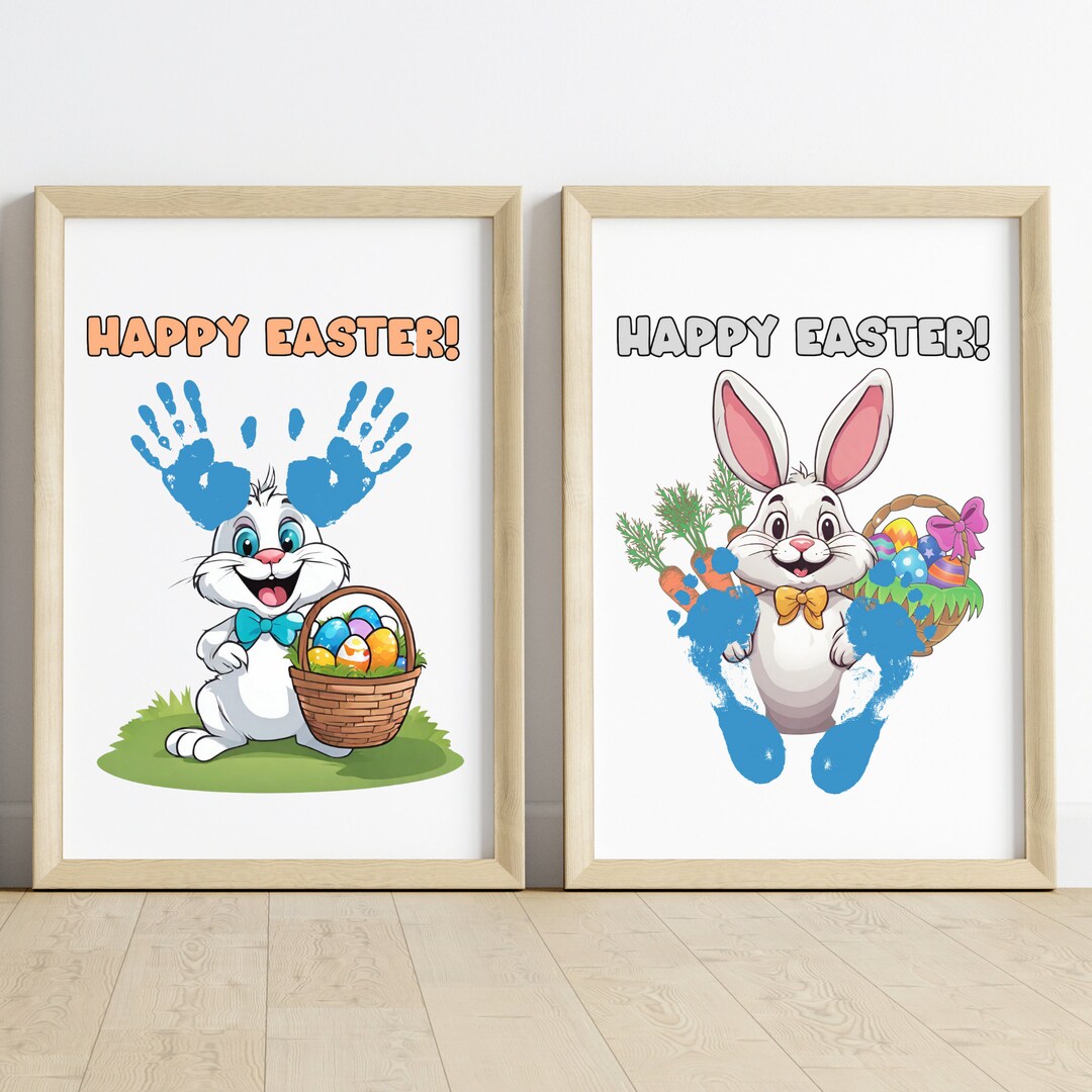 Easter Handprint Footprint Craft Printable Easter Handprint Art Easter ...