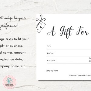 Custom Gift Certificate | Editable Gift Voucher Template | Create Your ...