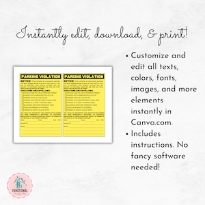 Fake Parking Ticket Template | Printable Parking Ticket Citation ...