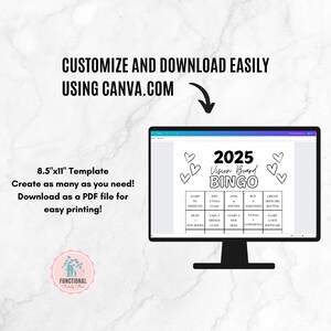Vision Board Bingo Printable | 2025 Bingo Card Template | New Year ...