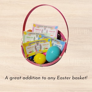 Easter Bunny Bucks Printables | Editable Easter Play Money | Easter Egg ...