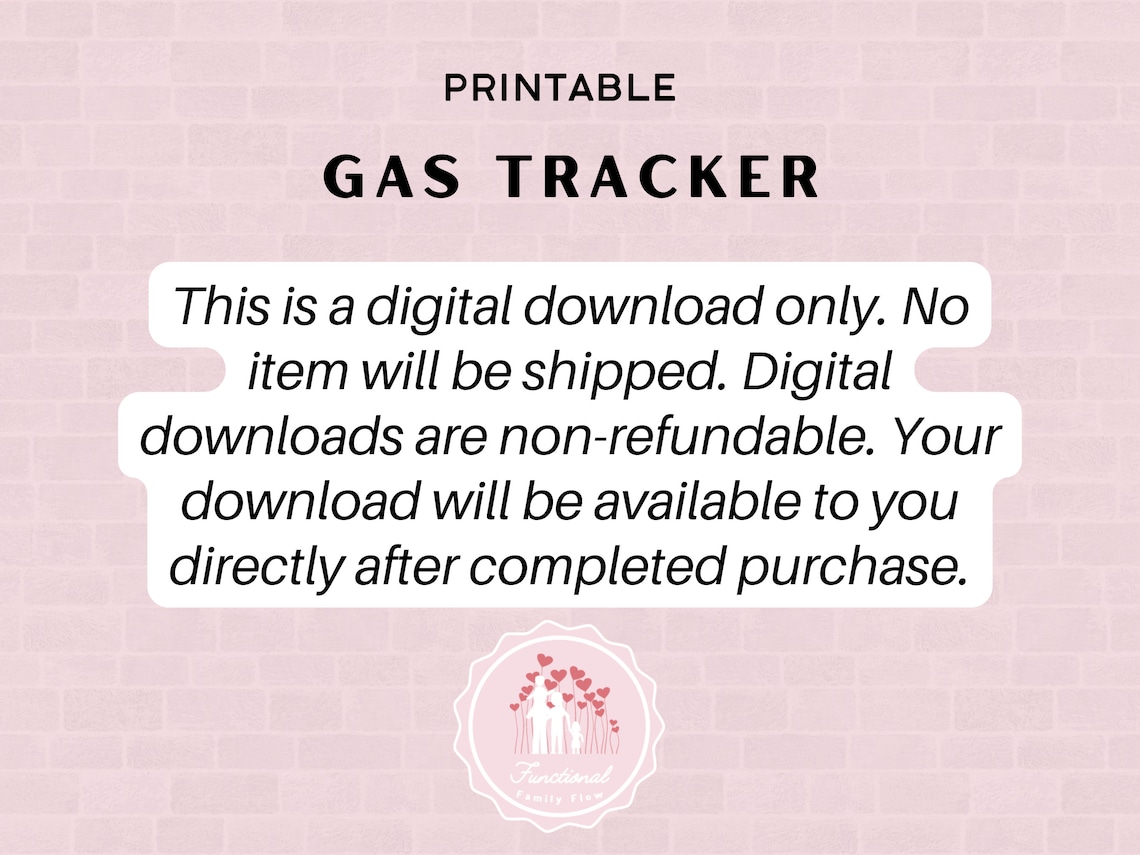 Gas Log | Fuel Spending Tracker | Gas Tracker | Printable Gasoline ...