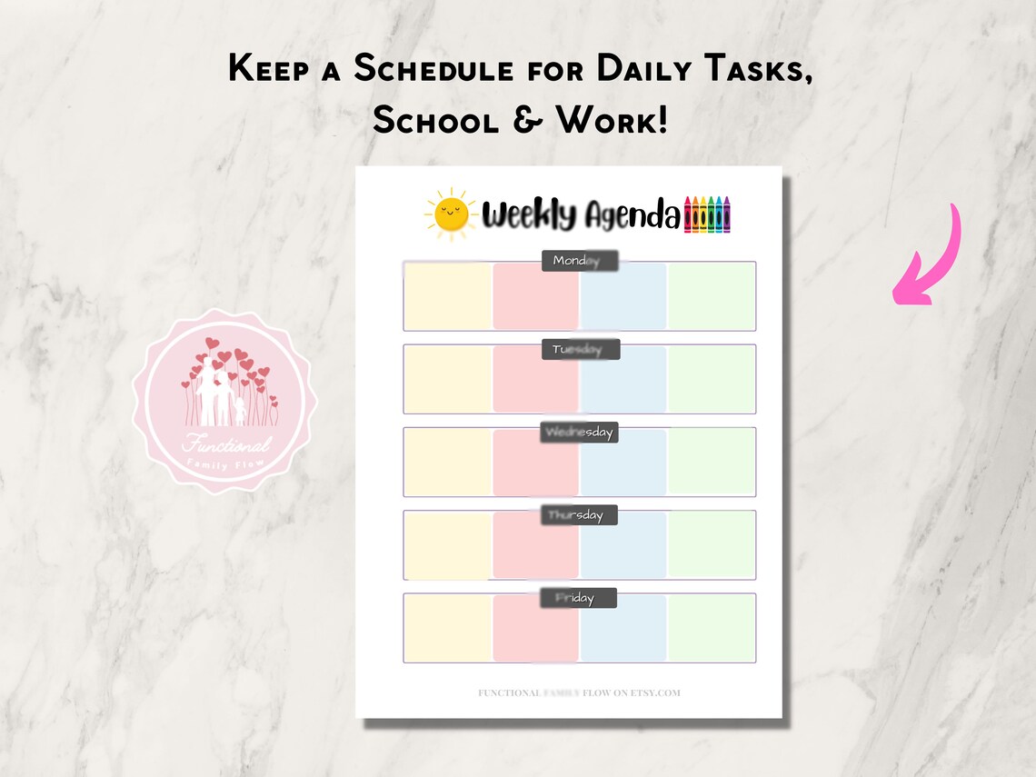 Weekly Homeschool Planner Printable Elementary Schedule - Etsy