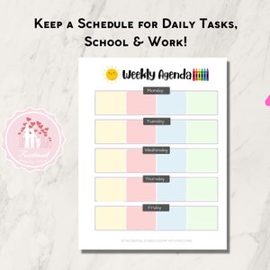 Weekly Homeschool Planner Printable Elementary Schedule - Etsy