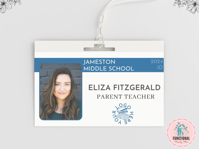 Editable ID Card Template Printable Homeschool Teacher Badge - Etsy ...