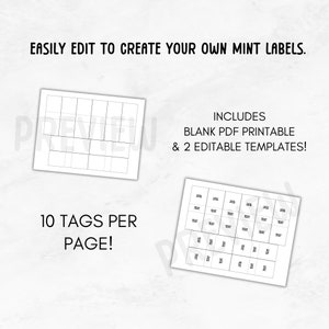 Mint Label Template | Editable Tic Tac Container Label | Blank Mint ...