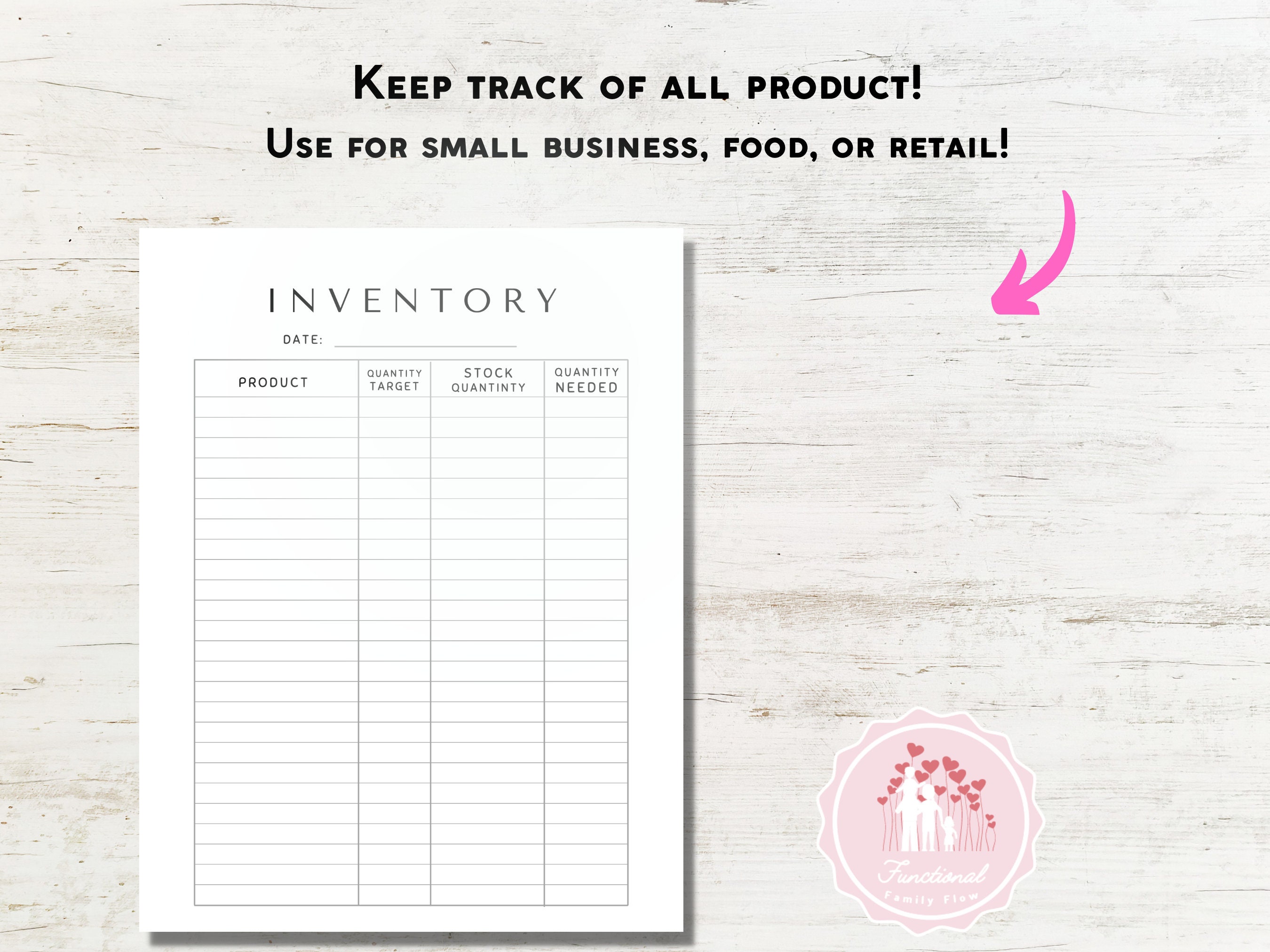 Inventory Spreadsheet Inventory List Printable Inventory Tracker ...