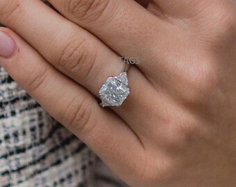 Stone Triangle Ring - Etsy