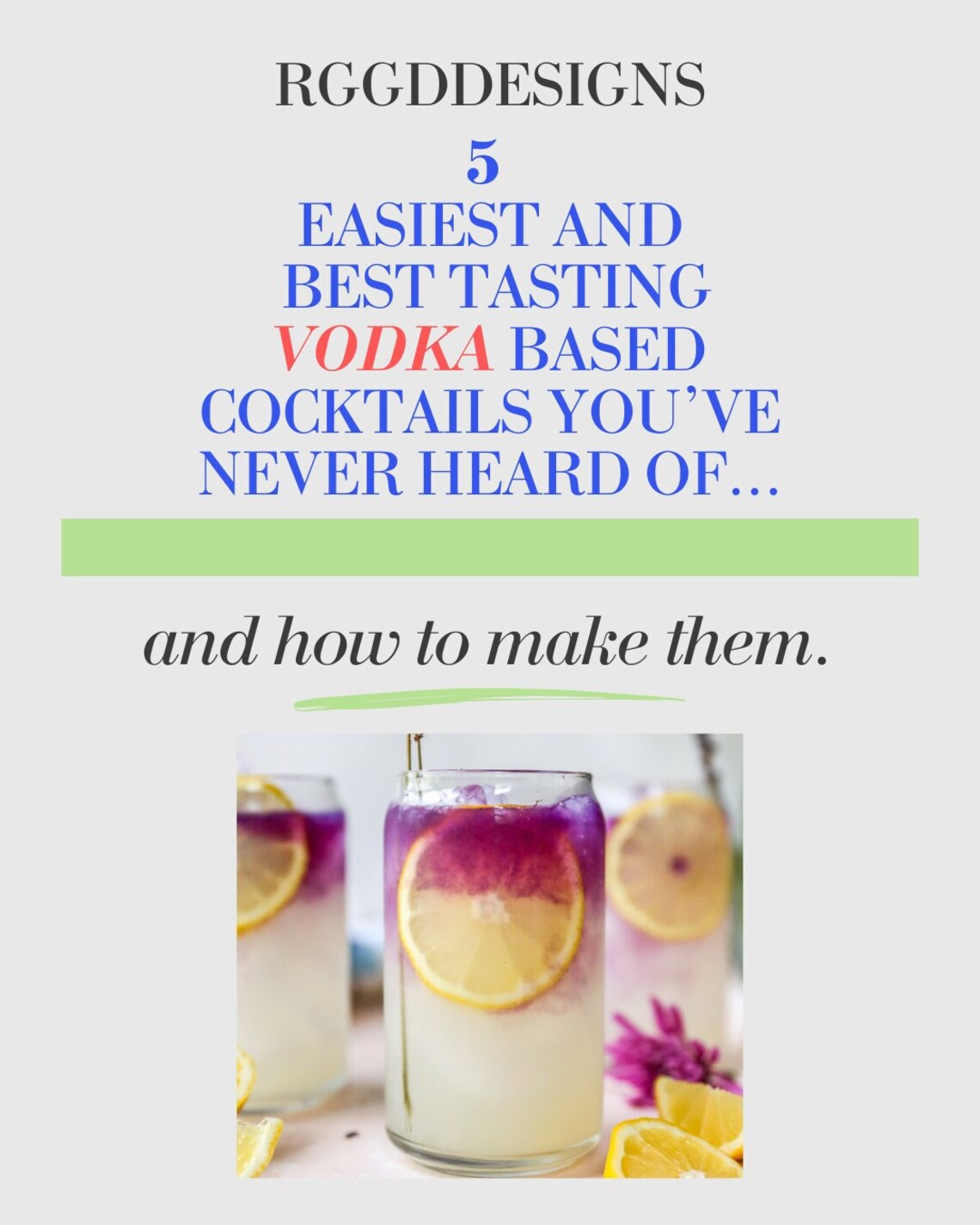 5 Best and Easiest Vodka Based Drinks, Vodka Based Cocktails, Easy ...