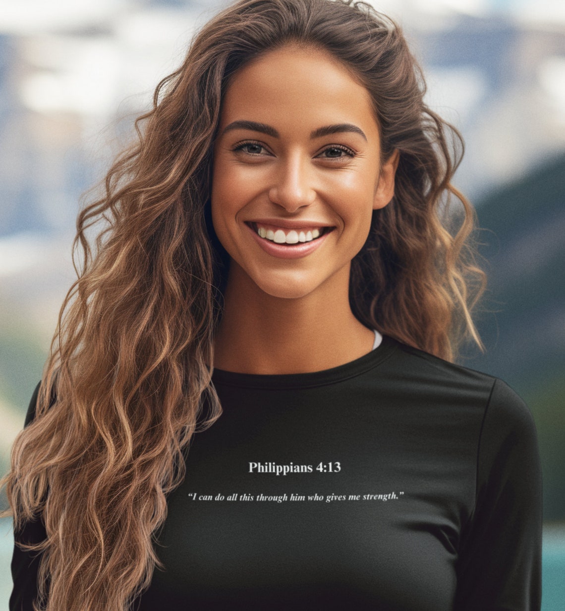 Philippians 4:13 Unisex Long Sleeve Tee - Inspirational Comfort Fit ...