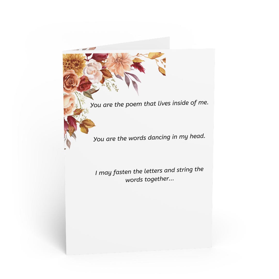 You Are the Poem That Lives Inside Me, Greeting Cards, Valentine's Day ...