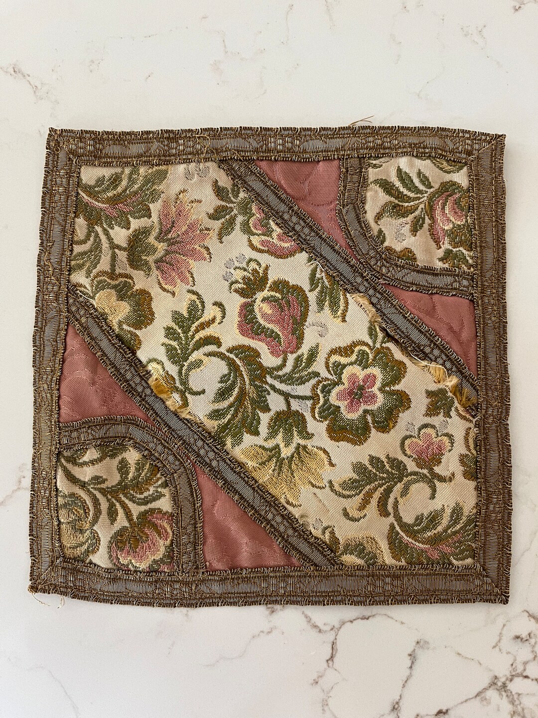 Floral Vintage Tapestry Silk Fabric Notion - Etsy