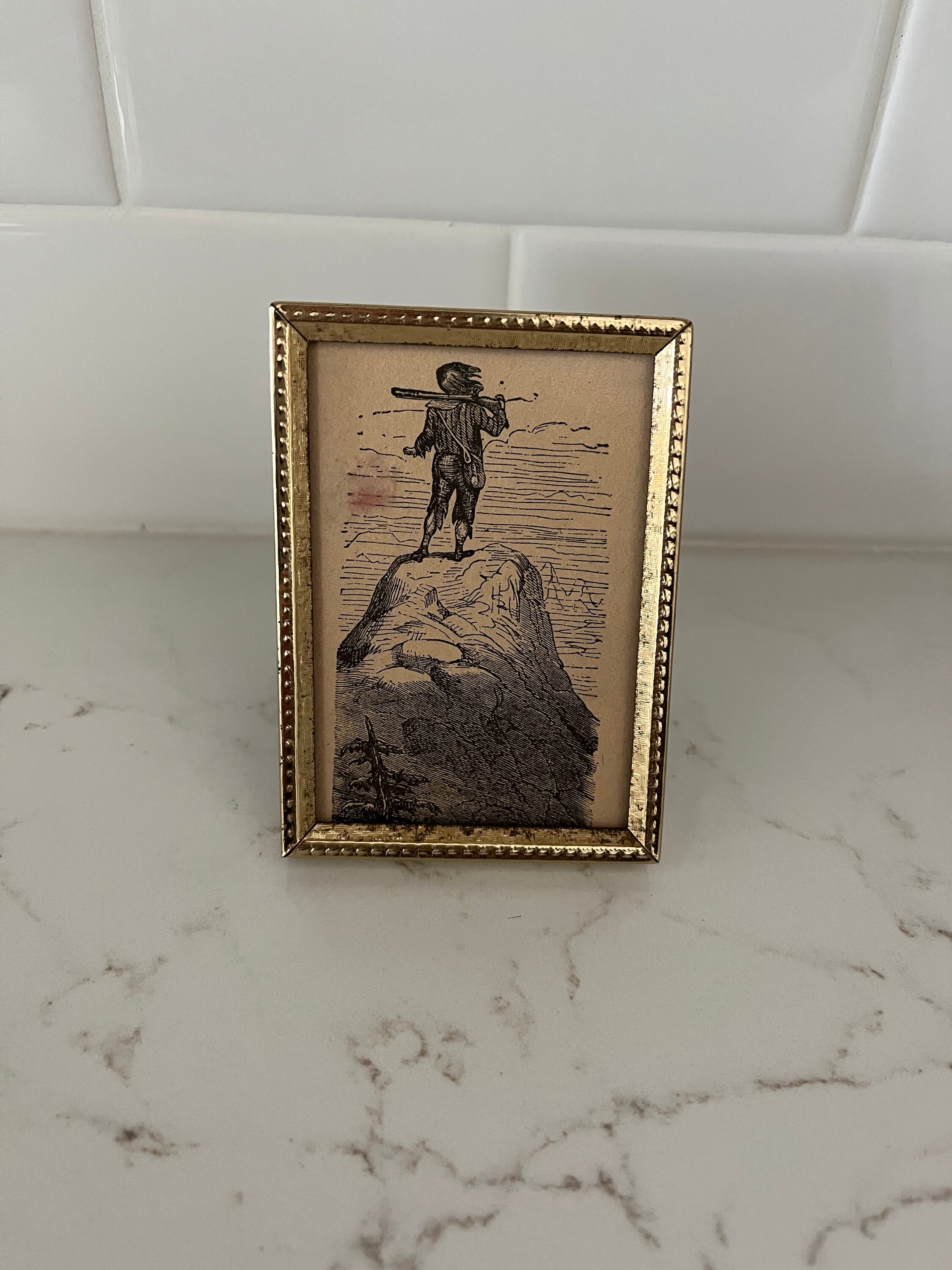 Vintage Brass Picture Frame - Etsy