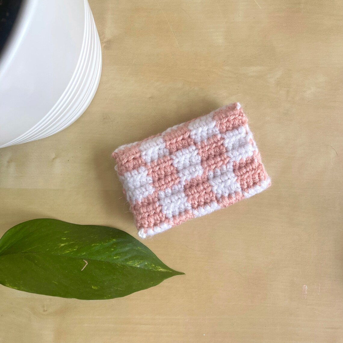 Checkered Crochet Wallet | Crochet Wallet | Checkered Wallet - Etsy