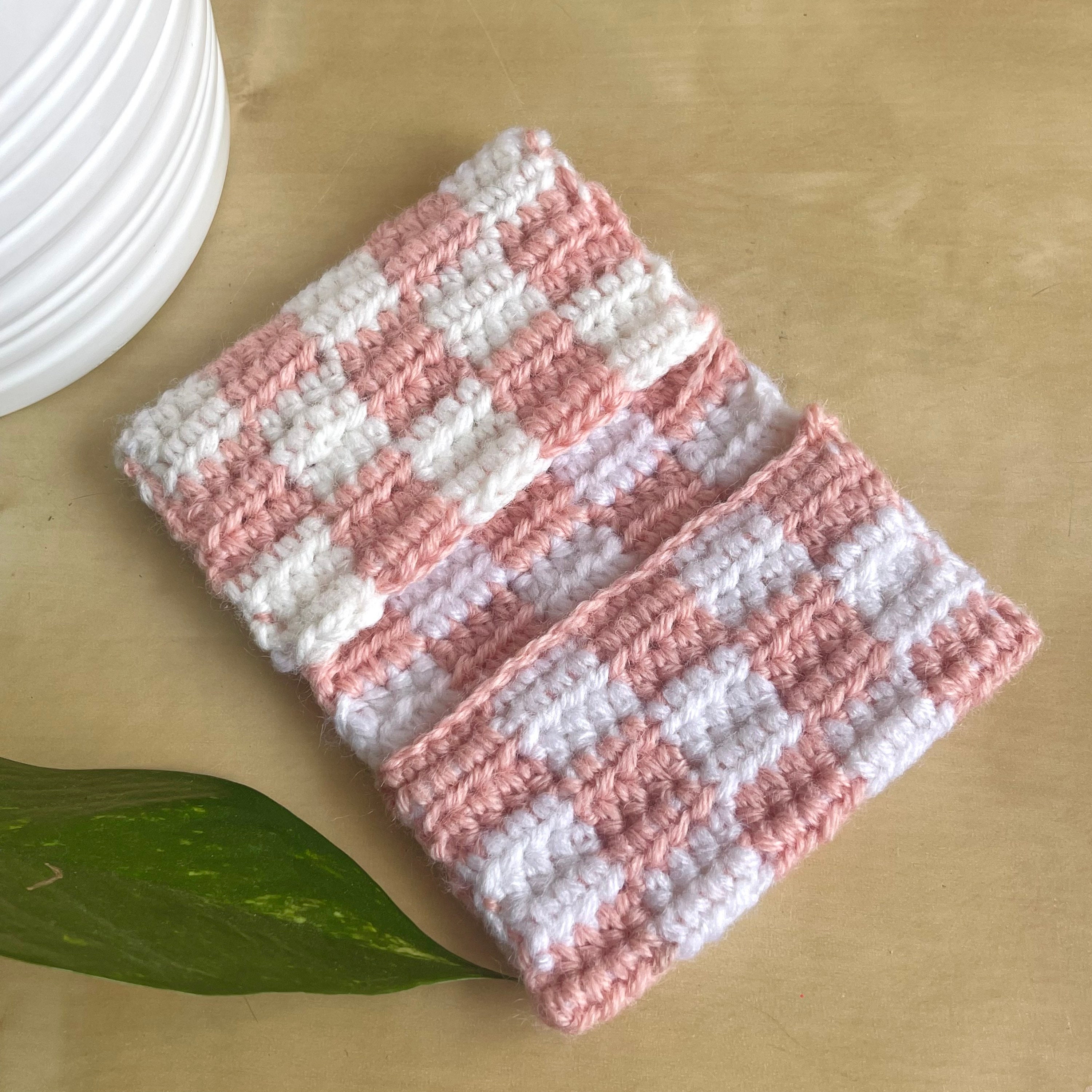 Checkered Crochet Wallet | Crochet Wallet | Checkered Wallet - Etsy
