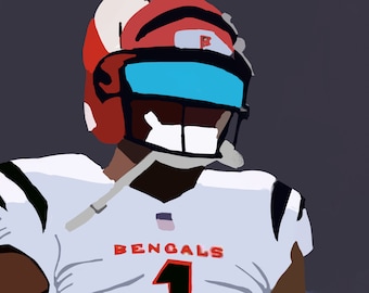 Ja'marr Chase Print - Etsy