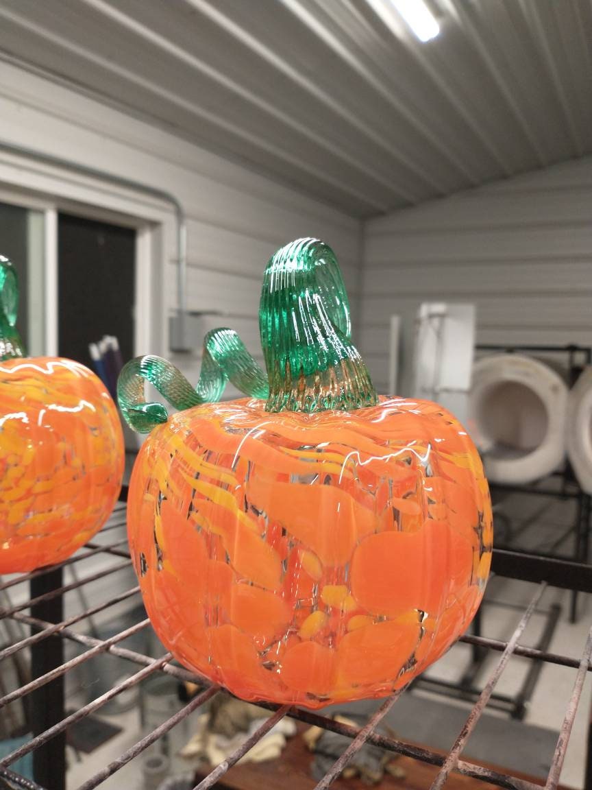 Glass Pumpkin Hand Blown Glass Pumpkin Fall Squash Pumpkins the Pumpkin ...