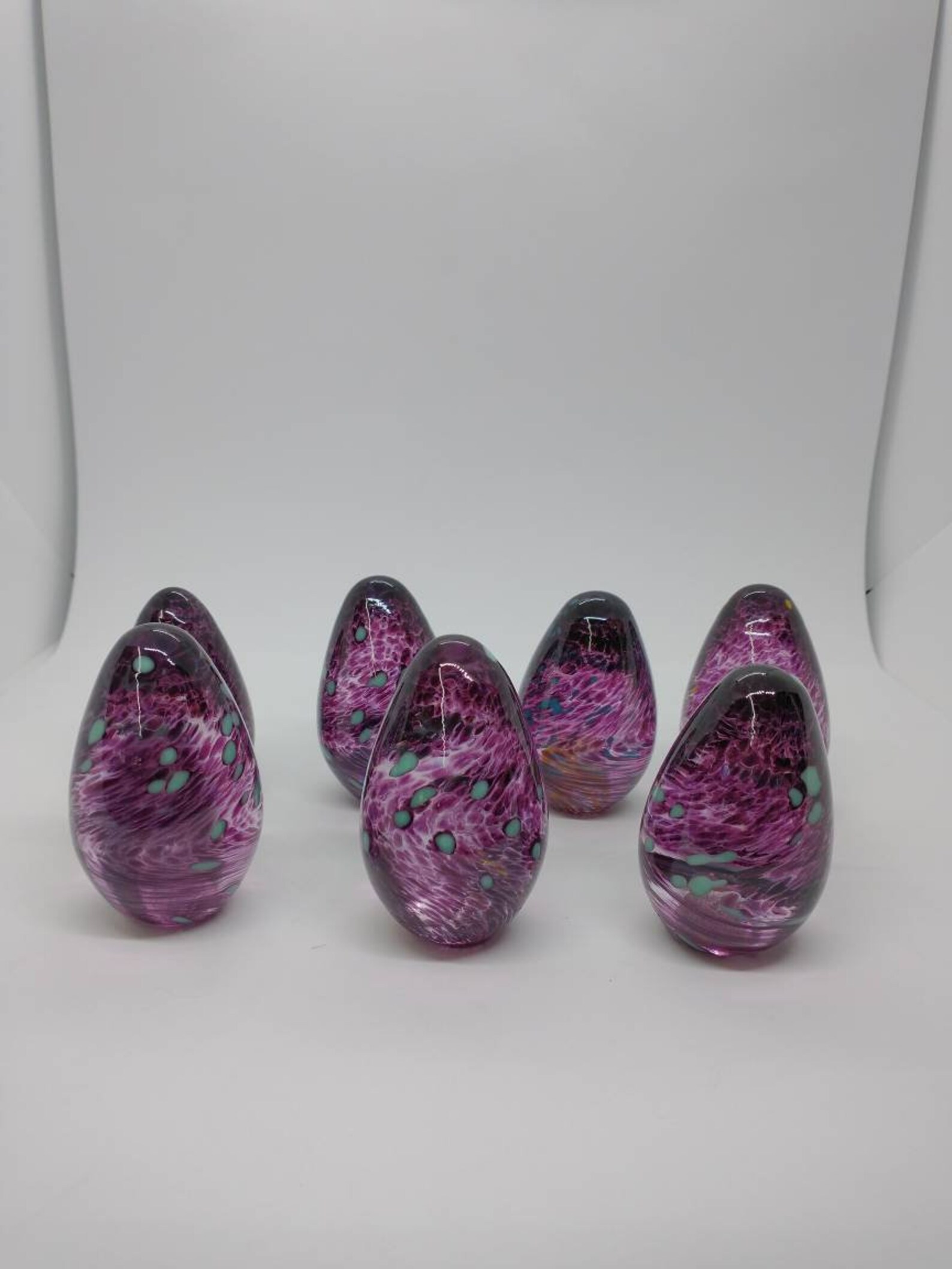 Easter Egg TWO Hand Blown Glass Eggs - Etsy