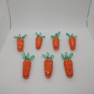 TWO Glass Carrots Orange Hand Blown Glass Carrots Easter Carrot Carrot ...