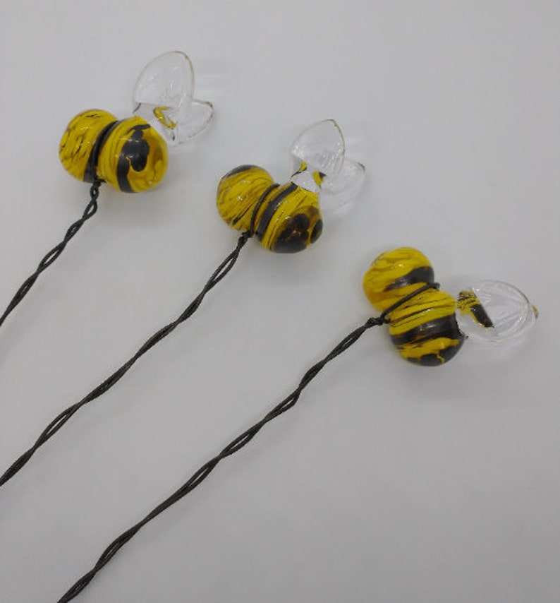 Glass Bee SINGLE Mini Planter Bees Bumble Bees Small Glass Bees Honey ...