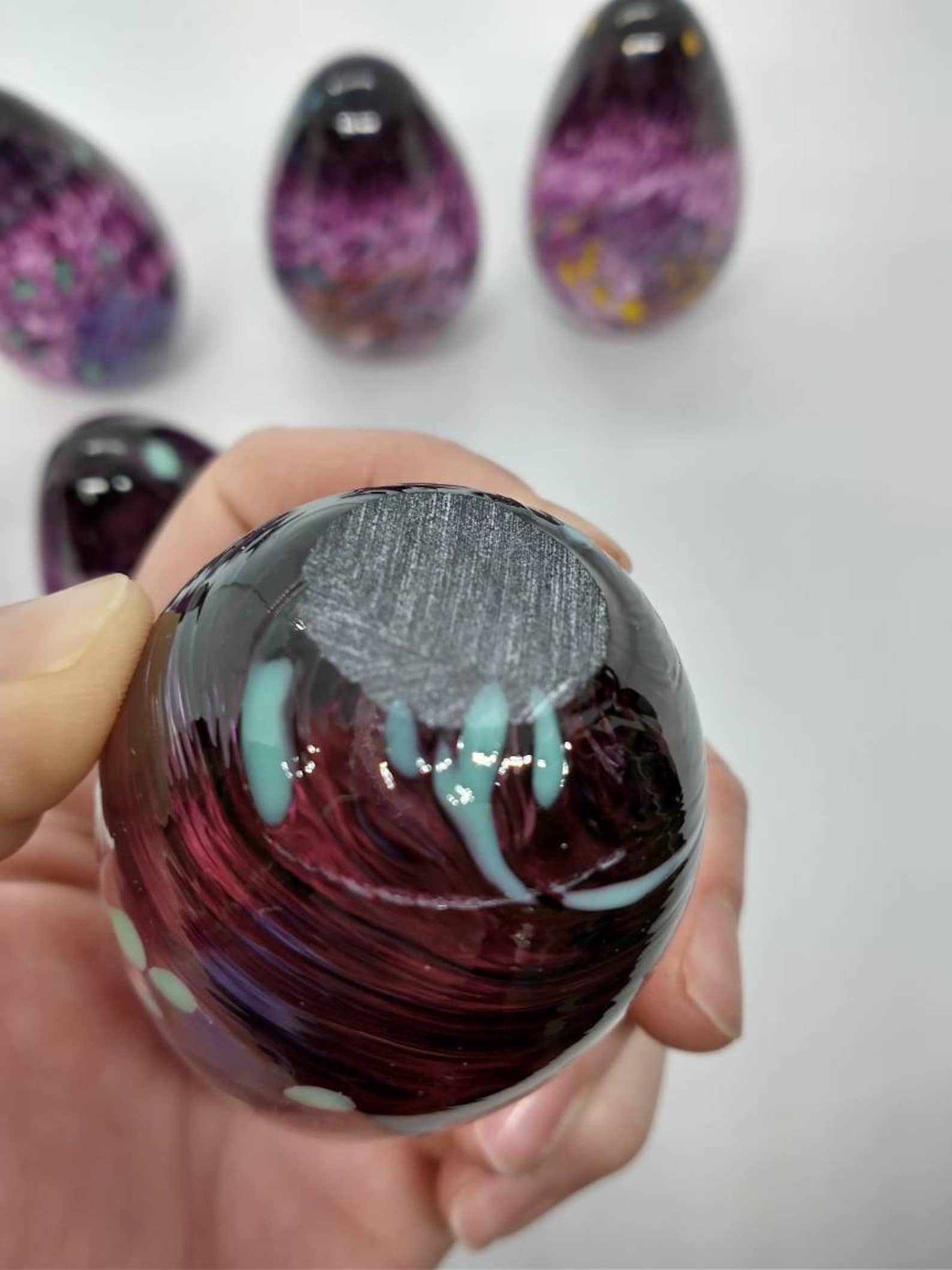 Easter Egg TWO Hand Blown Glass Eggs - Etsy