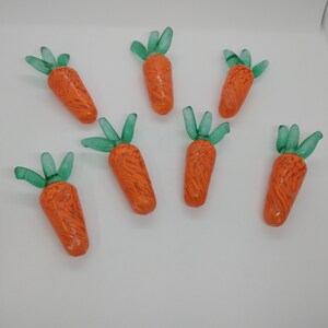 TWO Glass Carrots Orange Hand Blown Glass Carrots Easter Carrot Carrot ...
