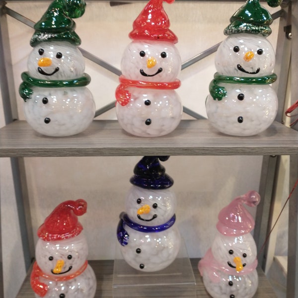 Snowman Glass - Etsy