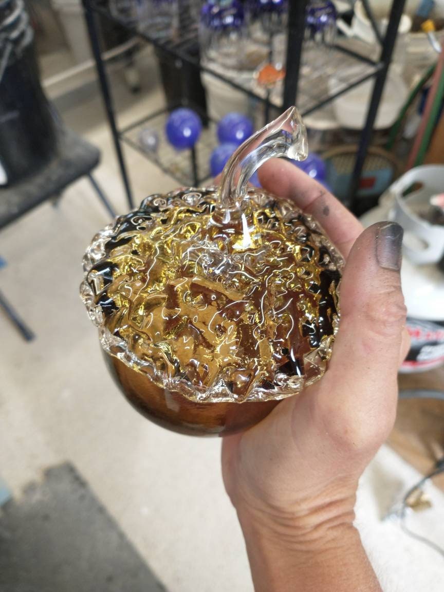 Glass Acorn SINGLE Glass Acorn Acorns Glass Acorn Decorative Acorns ...