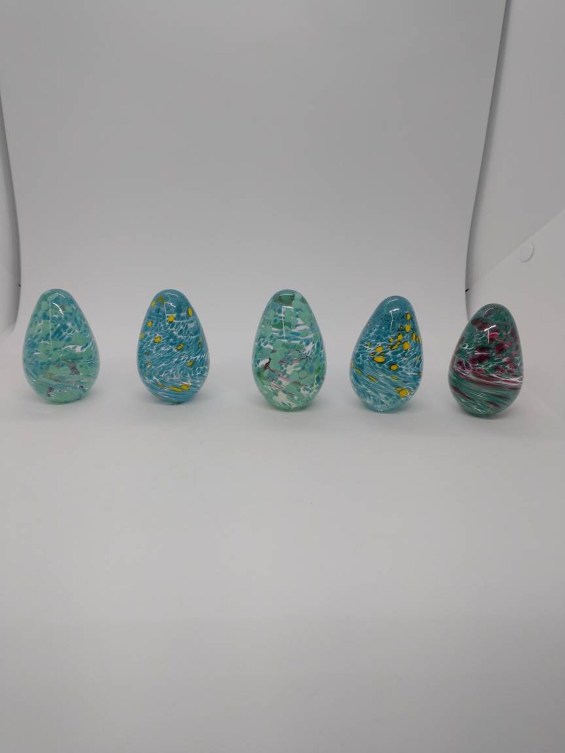 Easter Egg TWO Hand Blown Glass Eggs - Etsy