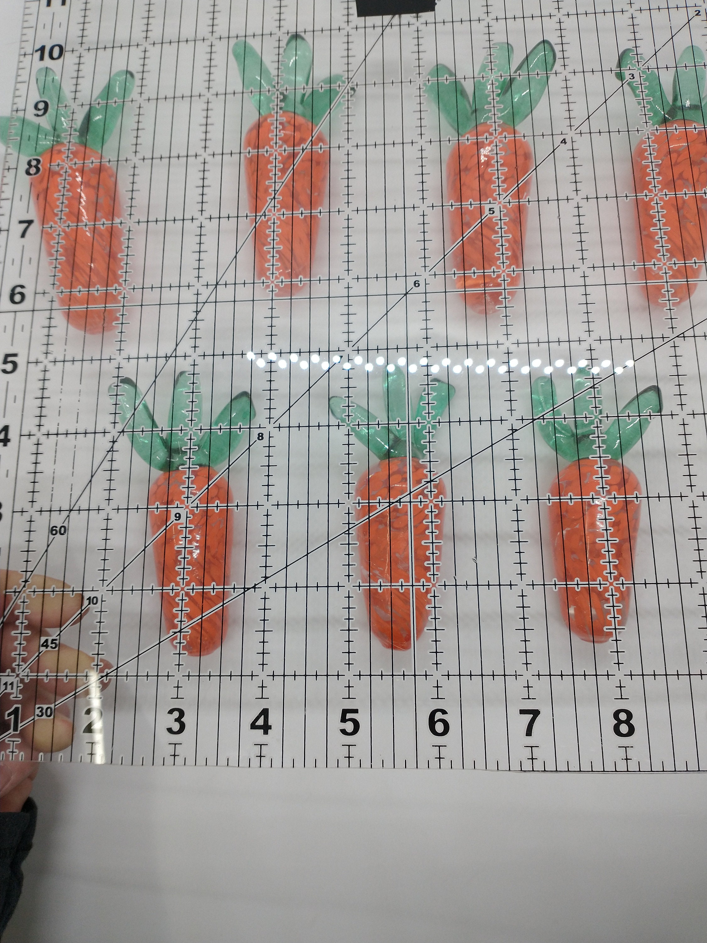 TWO Glass Carrots Orange Hand Blown Glass Carrots Easter Carrot Carrot ...