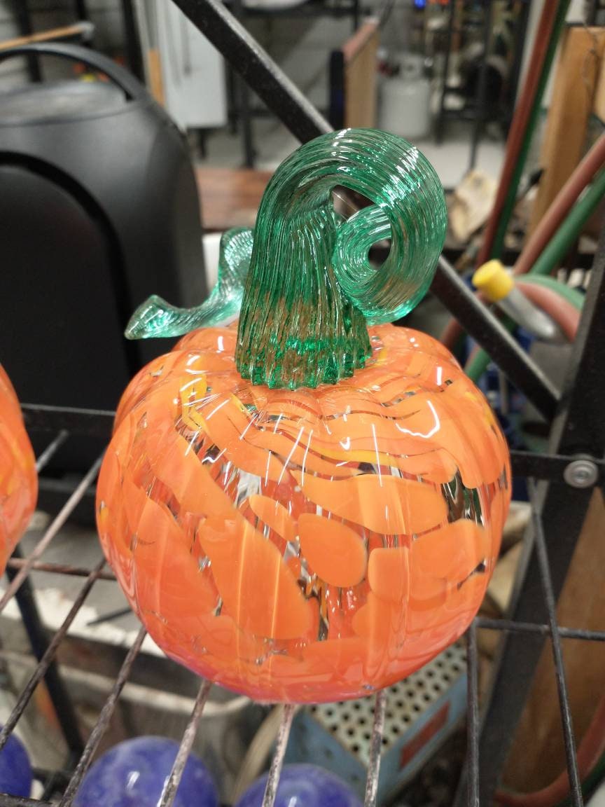 Glass Pumpkin Hand Blown Glass Pumpkin Fall Squash Pumpkins the Pumpkin Store - Etsy