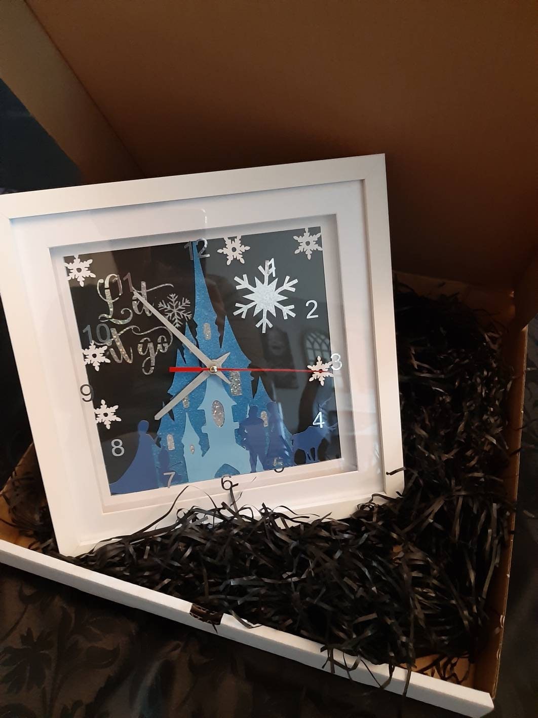 Frozen Clock. Disney Inspired. Frozen. Box Frame. Frozen Gift. - Etsy