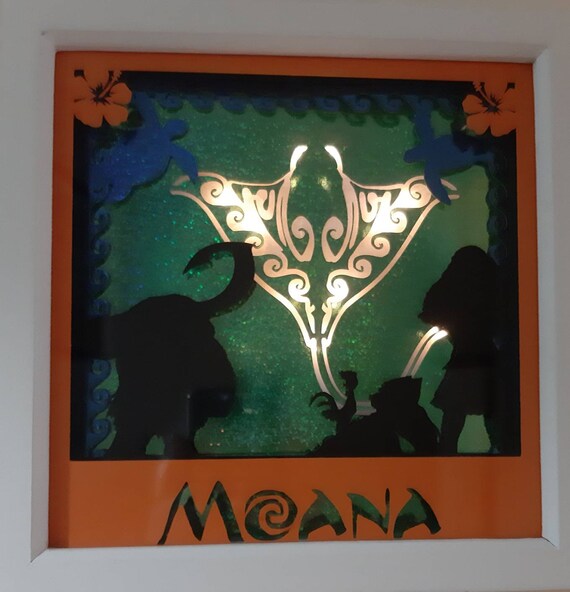 Moana Box Frame. Light Up. Shadow Box Frame. Disney Moana | Etsy