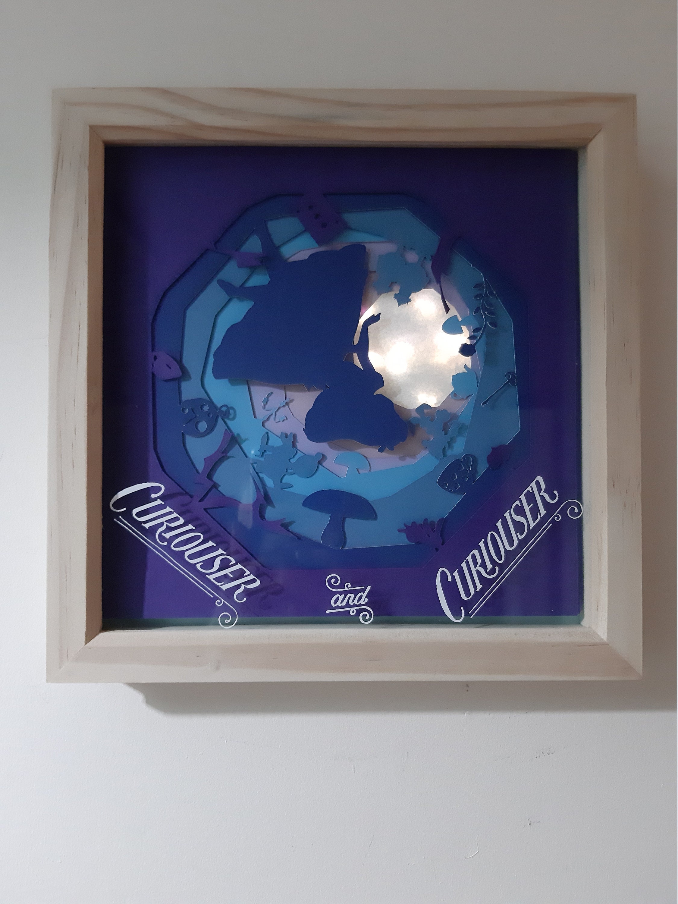 Alice in Wonderland Box Frame. Light Up. Shadow Box Frame. - Etsy