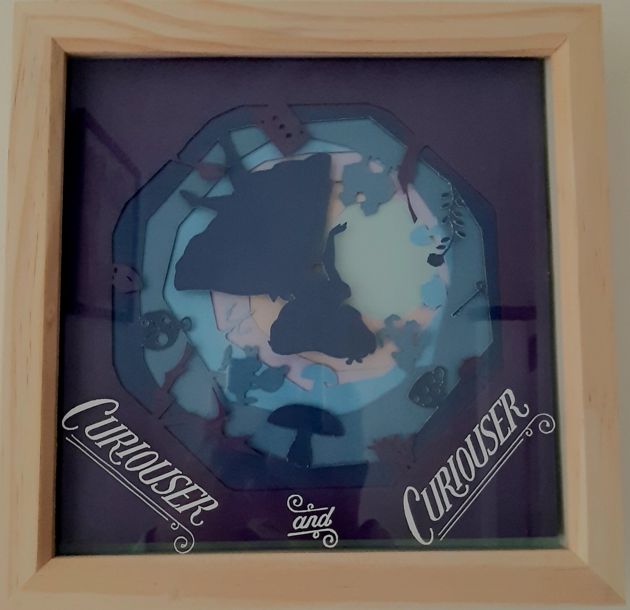 Alice in Wonderland Box Frame. Light Up. Shadow Box Frame. - Etsy