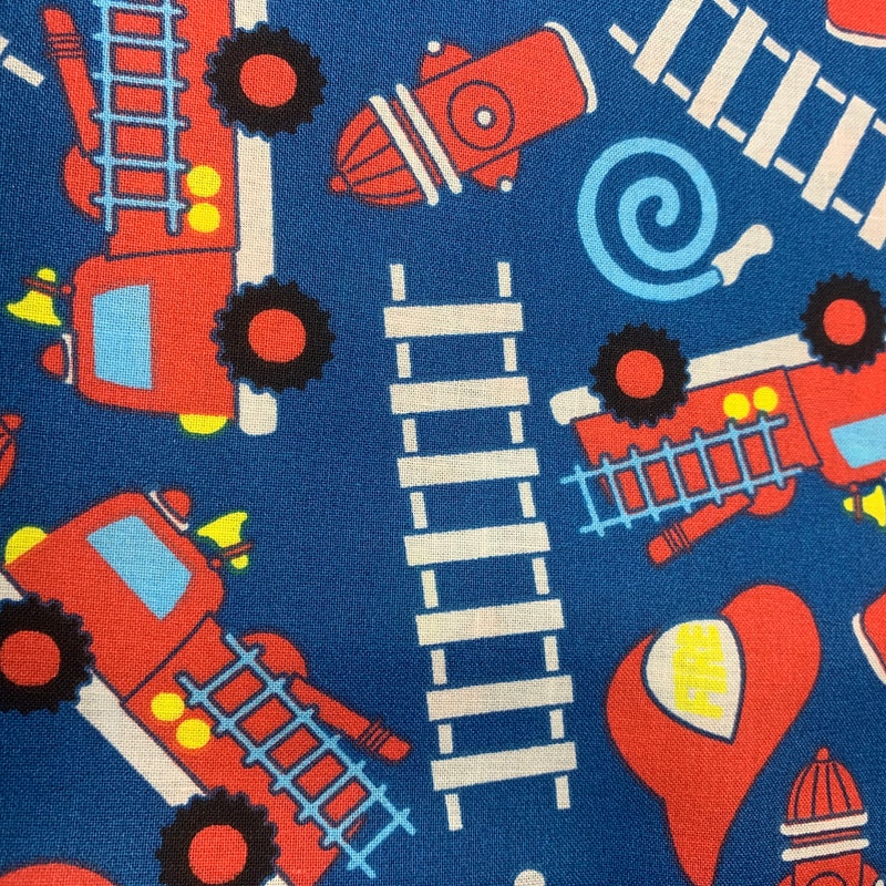 Firetruck for Quilt - Etsy