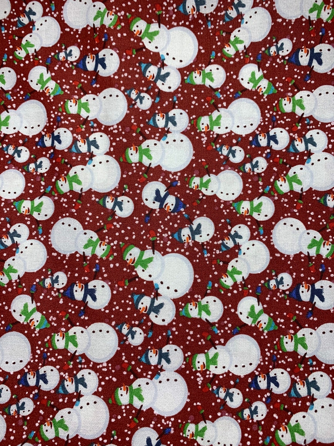 Snowman Christmas Fabric - Etsy