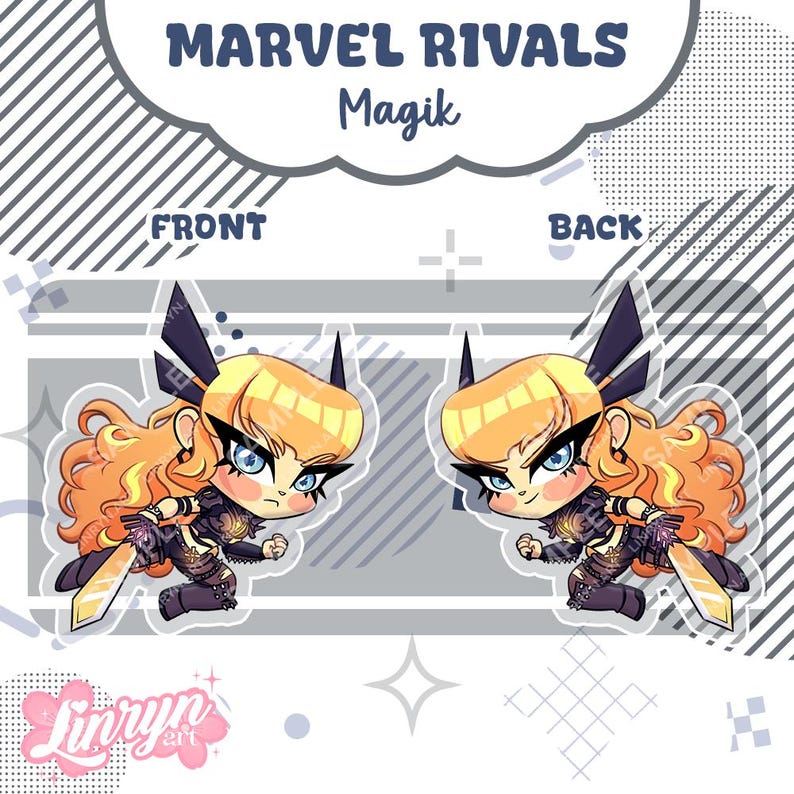 MARVEL RIVALS Charms + Stickers! - Jeff, Cloak & Dagger, Scarlet Witch ...
