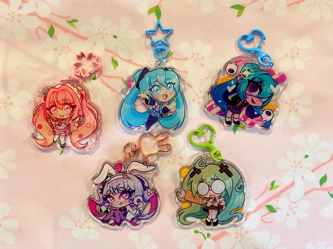 HATSUNE MIKU Charms + Stickers! - Original, Rotten Girl, Rabbit Hole ...