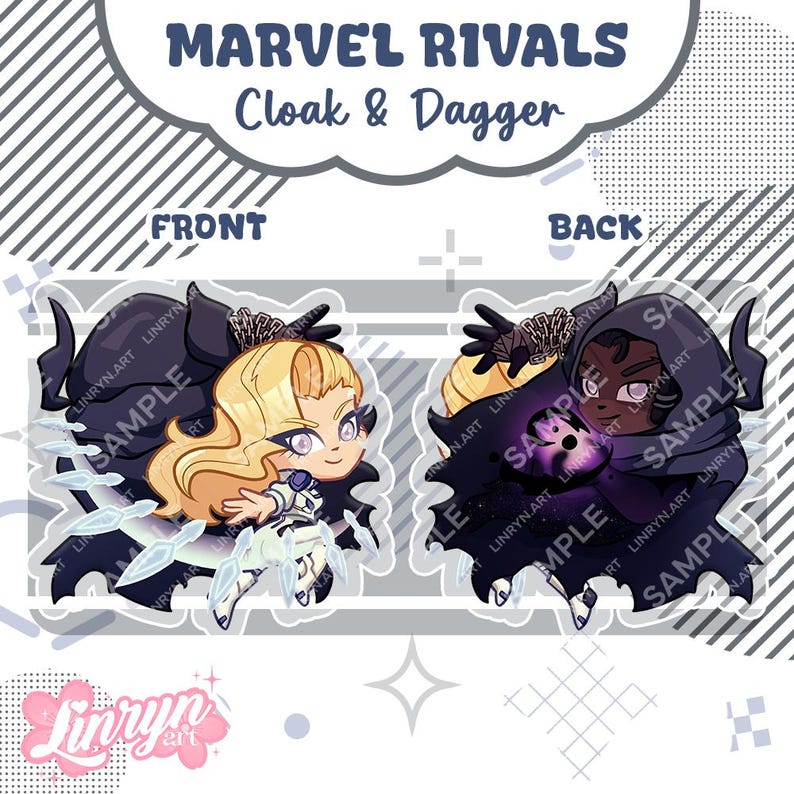 MARVEL RIVALS Charms + Stickers! - Jeff, Cloak & Dagger, Scarlet Witch ...