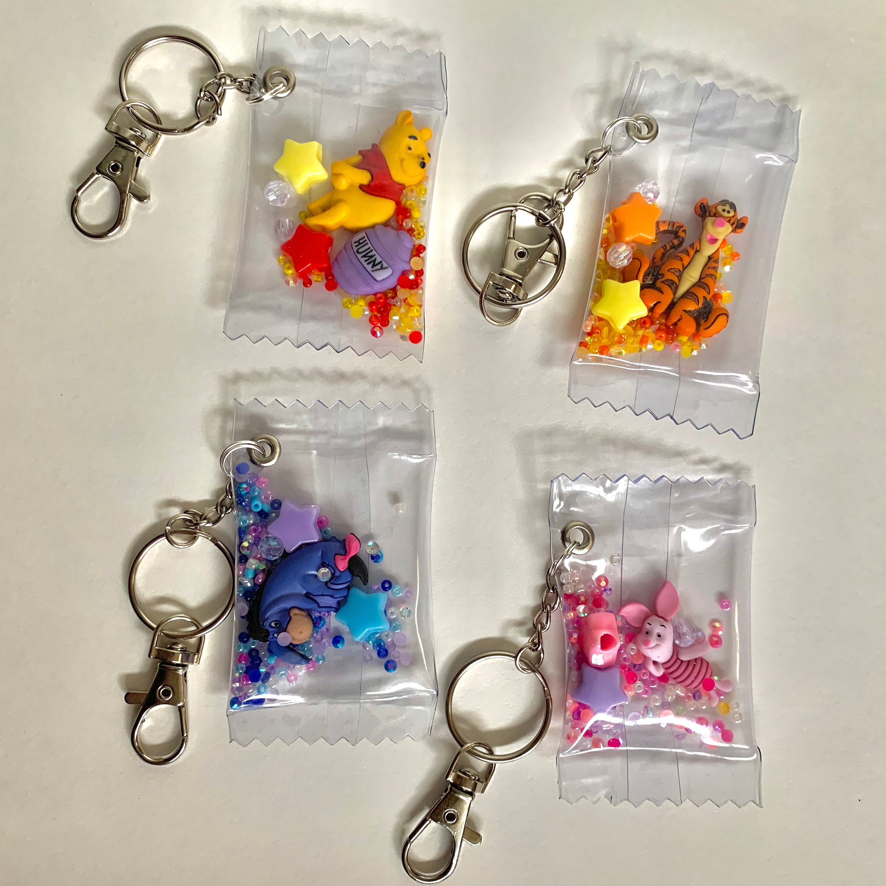 Winnie the Pooh Shaker Keychain Handmade Candy Shaker Fidget Toy - Etsy