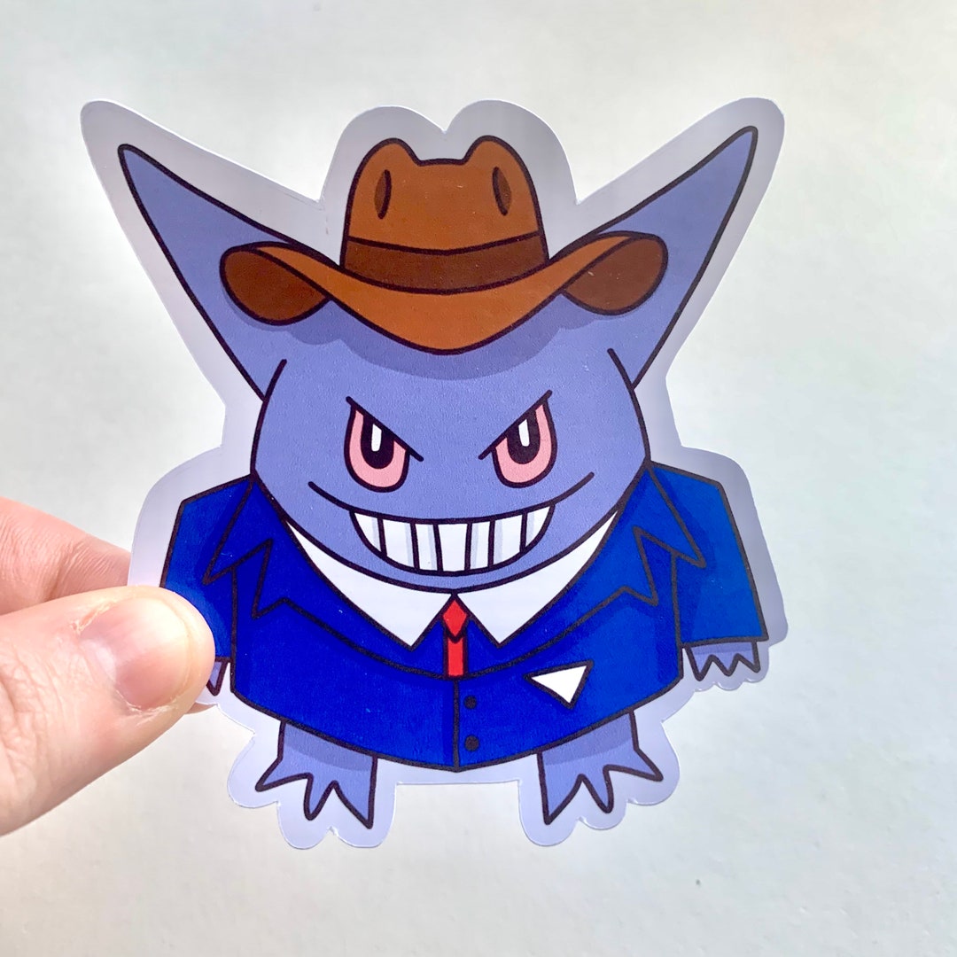 Business Man Gengar Sticker Pokémon Handmade Paper - Etsy