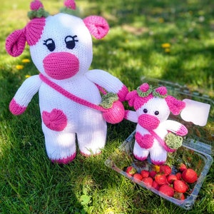 Large and Small Strawberry Cow Circular Knitting Machine Pattern Bundle ...