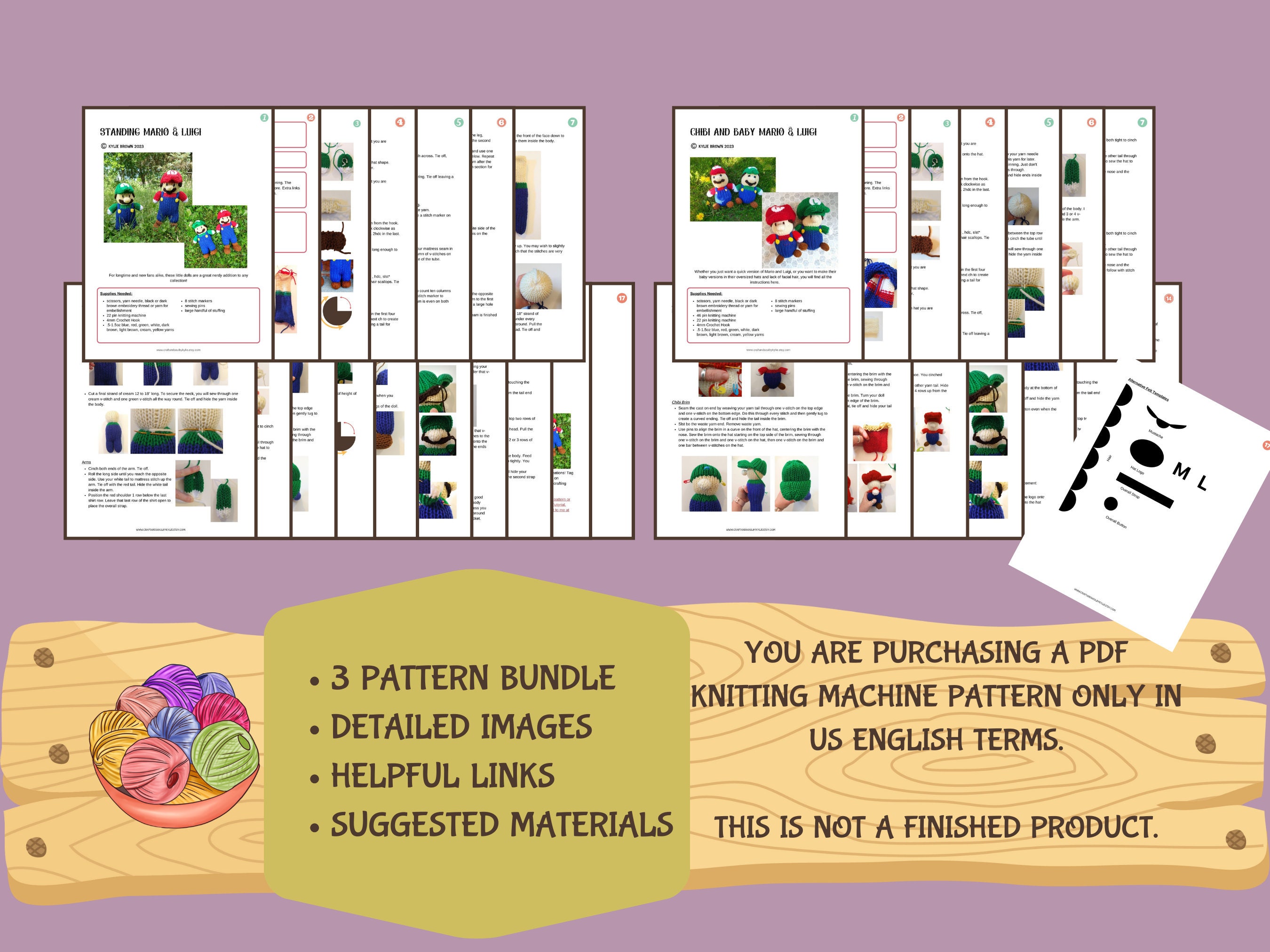 Plumber Brothers Circular Knitting Machine Pattern Bundle, Addi ...