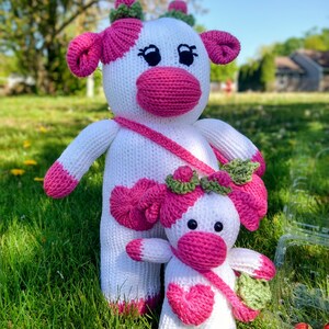 Large and Small Strawberry Cow Circular Knitting Machine Pattern Bundle ...