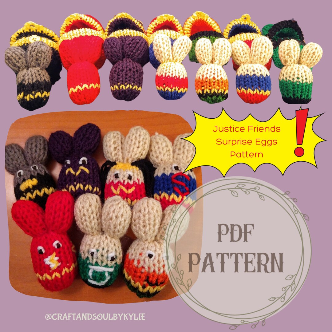 Justice Friends Surprise Eggs 22 Pin Knitting Machine Pattern, Circular ...