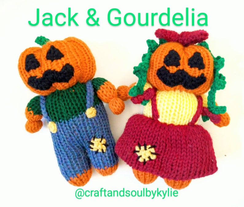 Jack & Gourdelia Pumpkin Dolls Circular Knitting Machine Pattern Bundle, Addi Knitting Machine ...