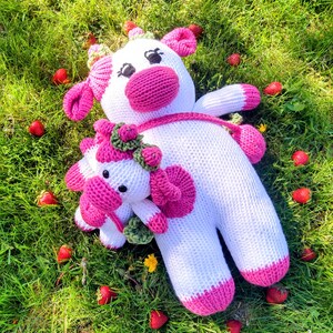 Large and Small Strawberry Cow Circular Knitting Machine Pattern Bundle ...
