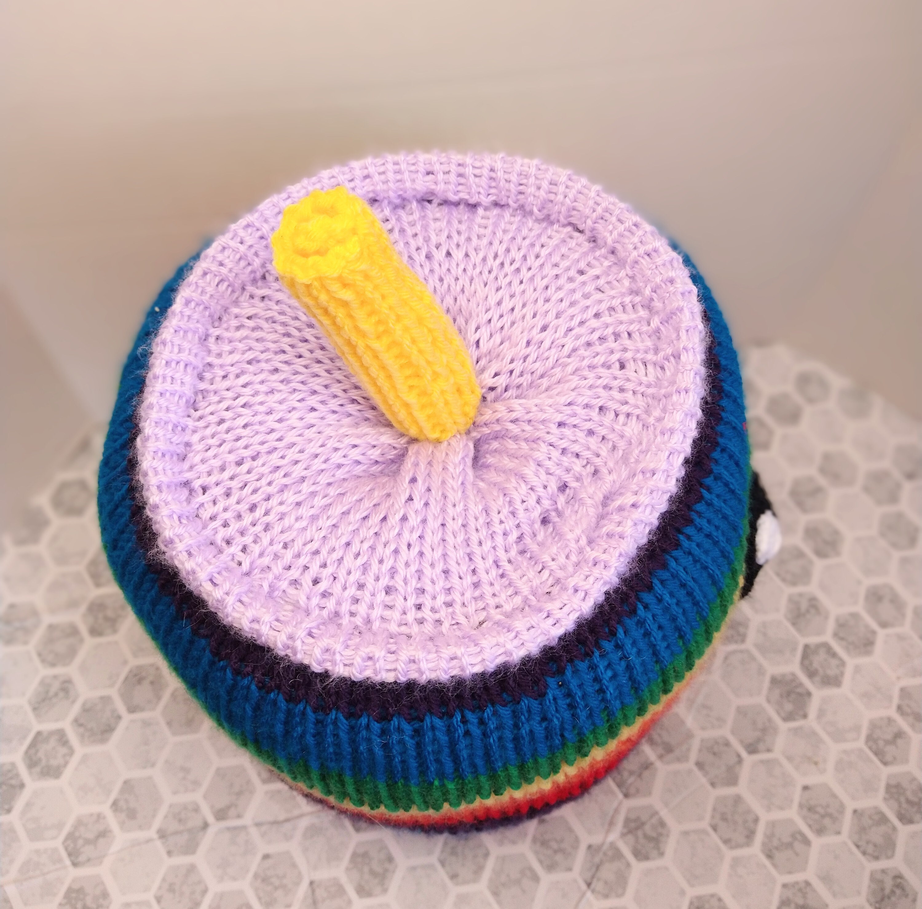 Large Rainbow Boba Circular Knitting Machine Pattern Sentro Knitting Machine Pattern Addi King